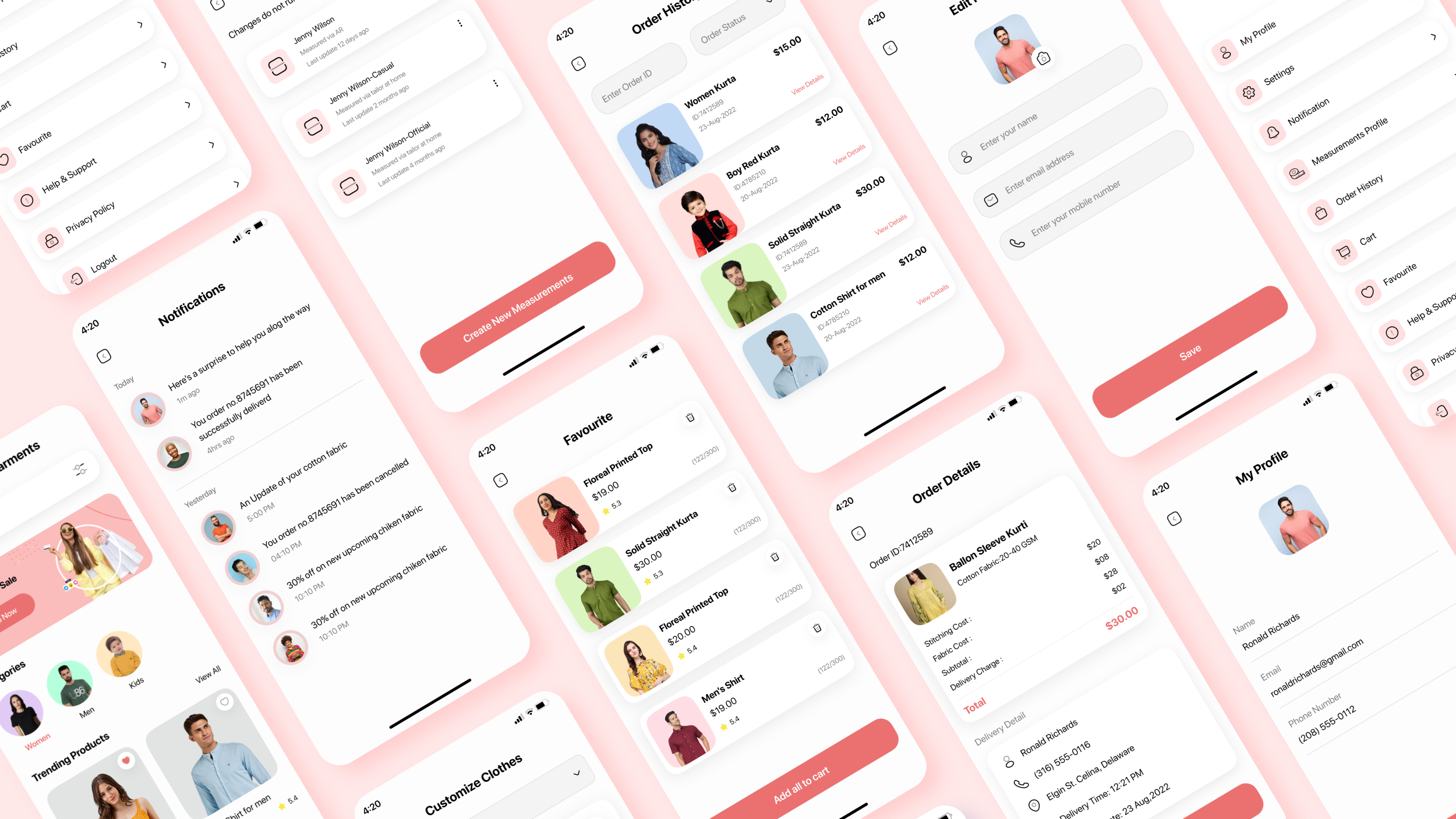 TailorMate : Tailoring services app & Tailor Store flutter 3.X app(Android, iOS) UI template by ...